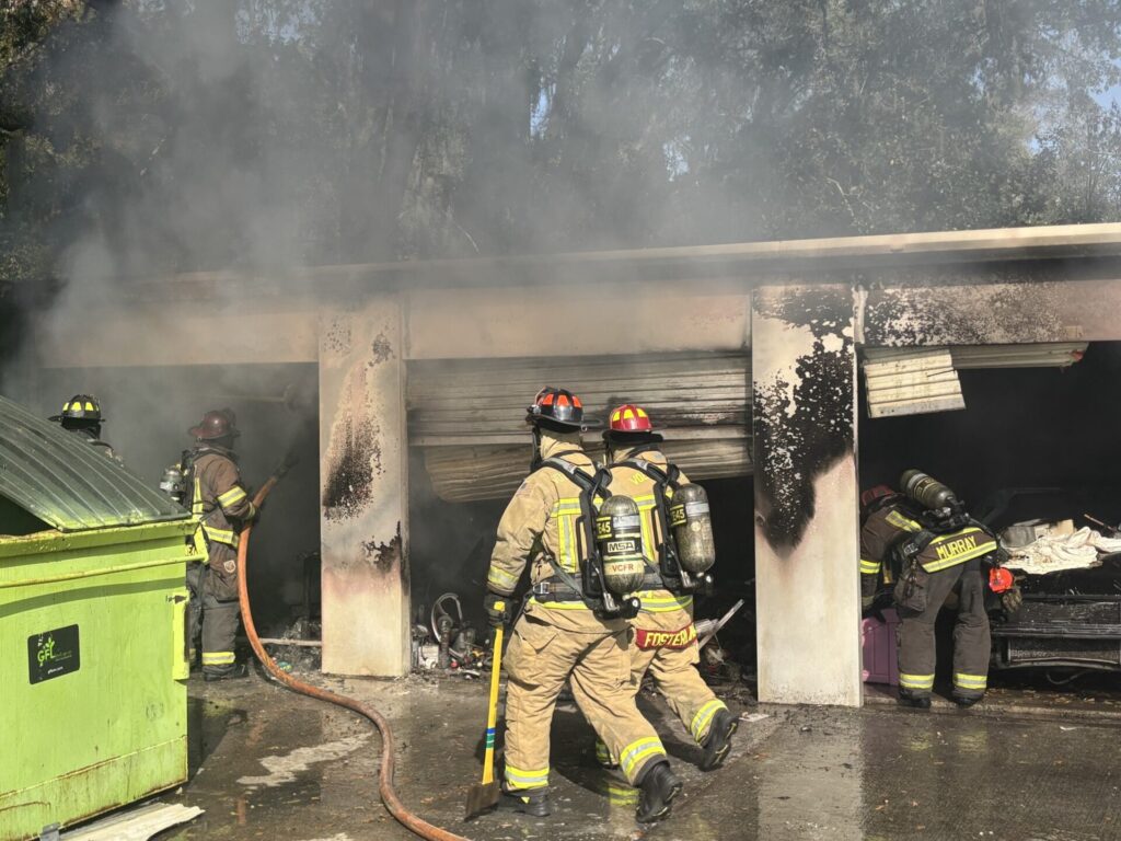 Man treated for burns, smoke inhalation after storage units catch fire ...